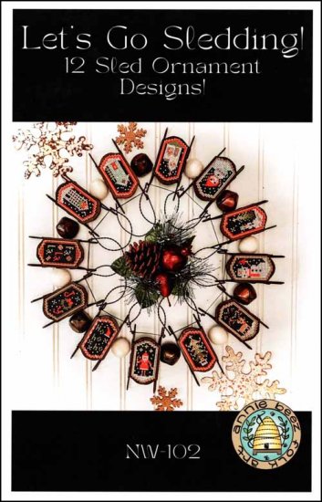 Let's Go Sledding Counted Cross Stitch Pattern | Crossed Hearts ...