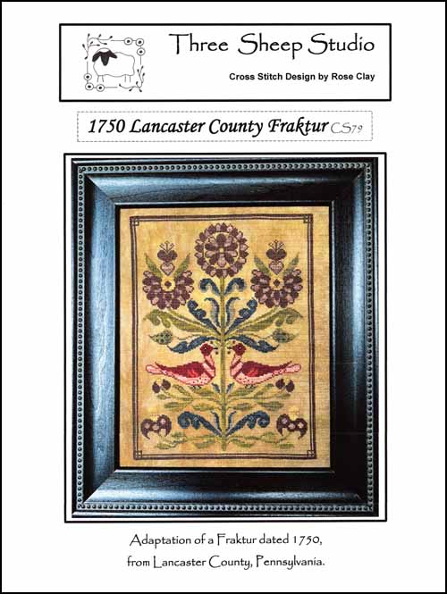 1750 Lancaster County Fraktur Cross Stitch Pattern by Three Sheep Stud ...