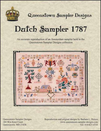 Dutch Sampler 1787 Cross Stitch Pattern by Queenstown Sampler Designs ...