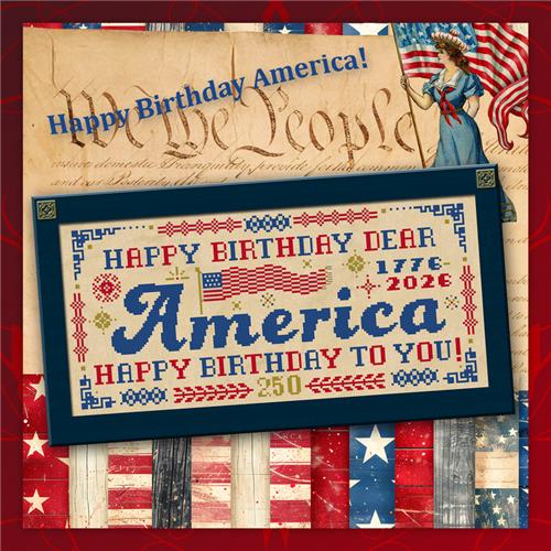 Happy Birthday America Cross Stitch Pattern | The Calico Confectionery ...