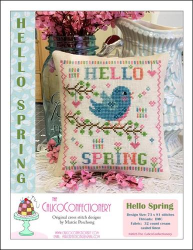 Hello Spring Cross Stitch Pattern | The Calico Confectionery – Crossed ...