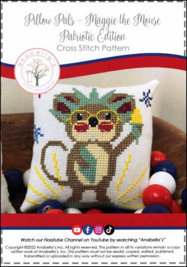 Maggie the Mouse Patriotic Edition Cross Stitch Pattern – Crossed ...
