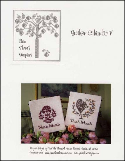 Quaker Calendar 5 Cross Stitch Pattern by Plum Street Samplers ...