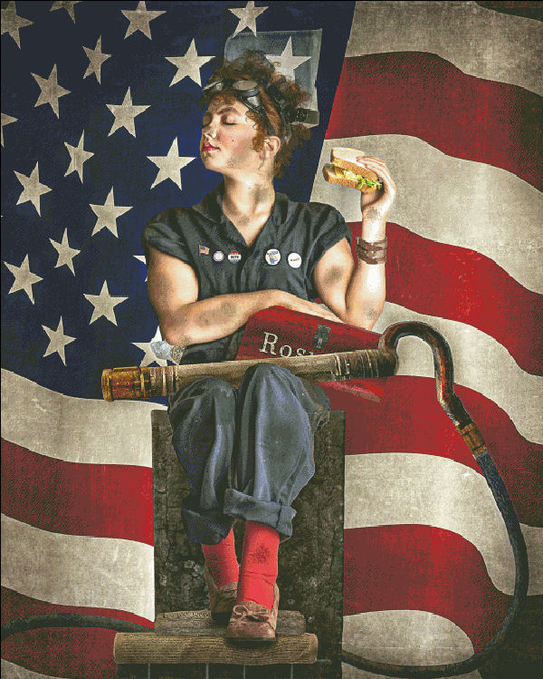 Rosies Lunch Break FULL COVERAGE Cross Stitch Pattern by Heaven and Ea ...