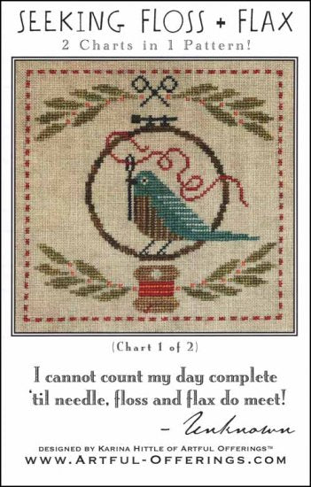 Seeking Floss and Flax Cross Stitch Pattern by Artful Offerings ...