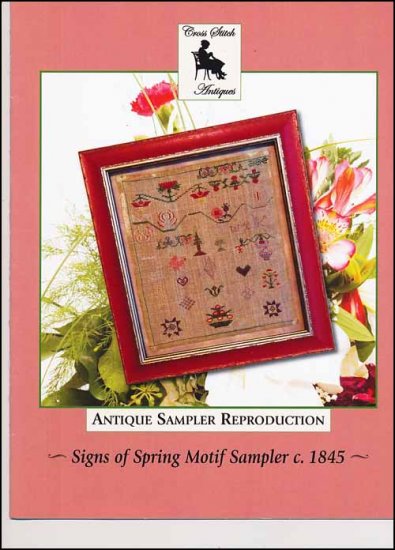 Signs of Spring Motif Sampler c. 1845 Cross Stitch Pattern by Cross St ...