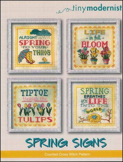 Spring Signs Cross Stitch Pattern | Crossed Hearts Needlework & Design