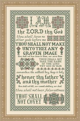 10 Commandments Cross Stitch Pattern by My Big Toe Designs – Crossed ...